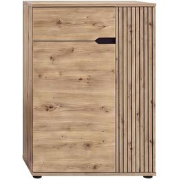 OTTO home Schuhkommode &raquo;FJELL, Breite 80cm, 2 T&uuml;ren, 1 Schubkasten, 3 Einlegeb&ouml;den, 5 F&auml;cher&laquo; Garderobenschrank, Schuhschrank, Kommode, Sideboard, 