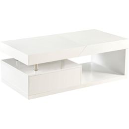 PAROLI Couchtisch wei&szlig; B/H/T: 120cm x 42cm x 60cm