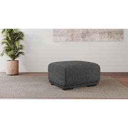 OTTO home Polsterhocker &raquo;BORNHOLM, kleiner Hocker passend zur Serie, Ma&szlig;e B/T/H: 61/72/46 cm&laquo; mit Wellenfederung, in hochwertiger Verarbeitung grau 