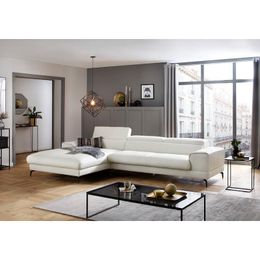 W.Schillig Ecksofa &raquo;piedroo, Designsofa mit tollem Sitzkomfort, bequem, L-Form&laquo; Kopfteilverstellung, wahlweise mit Sitztiefenverstellung, Breite 343cm