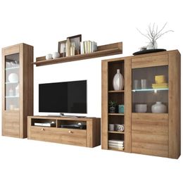 OTTO home Wohnwand &raquo;Larona, Anbauwand, Set 4 Teilig&laquo; Set, 4 Stk. tlg. braun B/H/T: 305cmcm
