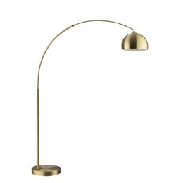 Brilliant Bogenlampe &raquo;Manor&laquo; E27 1 Stk. Bogen-Stehleuchte E27, 199 x 150 cm, messingfarben geb&uuml;rstet 1, &Oslash; 37cm H: 199cm, 1 Stk.