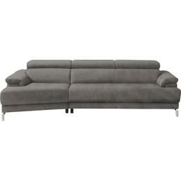 Egoitaliano Ecksofa &raquo;Soul, extravagantes Designsofa, Megasofa, super bequem, tolle Details&laquo; mit Trapez-Abschlu&szlig;element, inkl verstellbarer Kopfteile grau Luxus-