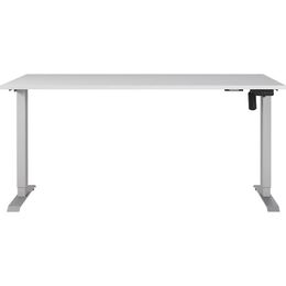 Germania Schreibtisch &raquo;Boras&laquo; Breite 120/140/160/180 cm, Metallgestell, elektrisch h&ouml;henverstellbar B/H/T: 180cm x 120cm x 80cm, Gestellfarbe Silber