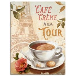Artland Leinwandbild &raquo;Kaffee in Europa II&laquo; Getr&auml;nke 1 Stk. tlg. auf Holzrahmen gespannt braun Leinwand B/H/T: 30cm x 40cm, Leinwandbild Getr&auml;nke Hochformat, 1