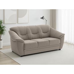 Sit & More sit&more 3-Sitzer &raquo;Savona, B. 198cm, Federkern, opt. mit Schlaffunktion, Sitzh. 46cm&laquo; Liegefl&auml;che 190x137cm, viele . Stoff- und Ledervarianten beige B