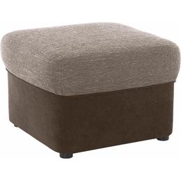 DOMO collection Polsterhocker &raquo;SARAFINA 61x61 cm, hochwertig und komfortabel&laquo; braun Microfaser PRIMABELLE (100% Polyester) / Struktur (90% Polyester; 