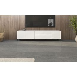 borchardt M&ouml;bel borchardt M&ouml;bel Lowboard &raquo;Sophia, Tv-Schrank Breite 190 cm&laquo; 3 T&uuml;ren und 2 Schubk&auml;sten, Metallf&uuml;&szlig;e wei&szlig; Holzwerkstoff B/H/T: 190cm x 45cm x 35cm, 2 Stk