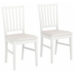 Home Affaire Esszimmerstuhl &raquo;Ruanda K&uuml;chenstuhl&laquo; (Set) 4 Stk.im 2er, 4er oder 6er-Set, Holzstuhl beige Fein strukturierter und pflegeleichter Webstoff