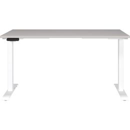Germania Schreibtisch &raquo;Jet&laquo; moderne Farbvariationen, Breite 120/140/160/180 cm, Made in Germany braun B/H/T: 140cm x 72cm x 80cm, Gestellfarbe wei&szlig;