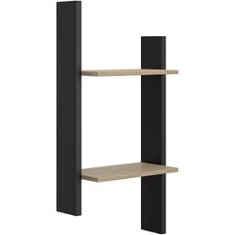 Wandregal &raquo;Wandregal&laquo; schwarz Holzwerkstoff B/H/T: 46cm x 93cm x 22cm, 2 Stk.