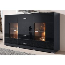 Sideboard &raquo;Happy&laquo; Breite 150 cm schwarz Einheitsgr&ouml;&szlig;e