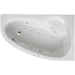Ottofond Whirlpool-Badewanne &raquo;Loredana&laquo; H&ouml;he 44 cm Seifenablage Typ Premium, chrom wei&szlig; Sanit&auml;racryl Wanne rechts