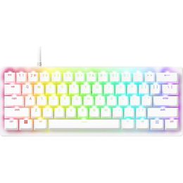 Razer Gaming-Tastatur &raquo;Huntsman V3 Pro Mini&laquo; (Fn-Tasten Gaming-Modus Profil-Speicher) wei&szlig; Texturierte Doubleshot-PBT-Tastenkappen - Mit vorne 