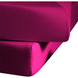 Fleuresse Betttuch &raquo;Colours&laquo; offenes Bettlaken lila Mako-Satin, Obermaterial: 100% Baumwolle B/L: 220cm x 260cm, 1 Stk., Mako-Satin, 220x260 15cm