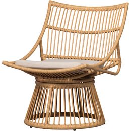 Woood Rattanstuhl &raquo;Alatna Wicker auf Aluminiumgestell pulverbeschichtet H80 x B64 x T53cm&laquo; () Geflochtenes Kunstfaser, Sitzpolster inklusive, 