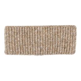 Capo Damen CAPO Stirnband Melange-Optik, Rippenstrick, Wollanteil beige Einheitsgr&ouml;&szlig;e