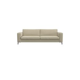 FLEXLUX 3-Sitzer &raquo;Fiore, super Sitzkomfort durch Kaltschaum im Sitz&laquo; breite Armlehnen, F&uuml;&szlig;e Alu+schwarz beige 100% Polyester B/H/T: 229cm x 85cm x 