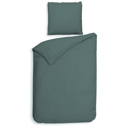 Bettw&auml;sche &raquo;Punto&laquo; 2 Stk. gepunktet, 100% Baumwolle ab 135x200 cm. gr&uuml;n Mako-Satin, Obermaterial: 100% Baumwolle B/L: 135cm x 200cm, 1 Stk., 1 Stk., 