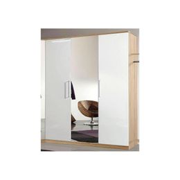 wimex Kleiderschrank &raquo;Greven&laquo; wei&szlig; B/H/T: 135cm x 199cm x 58cm, T&uuml;ren: 3 Stk. 1 Spiegel, ohne Schubk&auml;sten