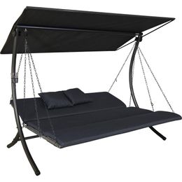 Angerer Hollywoodschaukel &raquo;Luxus Zip anthrazit&laquo; BxTxH: 210x145x160 cm grau Obermaterial: 100% Polyester Einheitsgr&ouml;&szlig;e