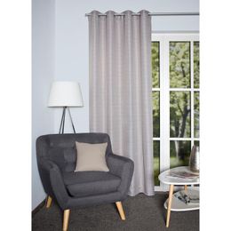 Home Wohnideen Vorhang &raquo;GIUSEPPE&laquo; &Ouml;sen 1 Stk. tlg. &Ouml;senschal Jacquardgemusert braun Polyester 245cm, &Ouml;sen, 140cm