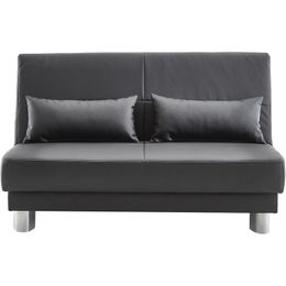 Home Affaire Schlafsofa &raquo;Gina&laquo; mit einem Handgriff vom Sofa zum Bett schwarz 100% PU B/H/T: 140cm x 86cm x 195cm, Kunstleder