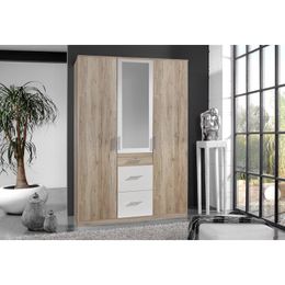 wimex Kleiderschrank &raquo;Joker&laquo; wahlweise mit Spiegel wei&szlig; B/H/T: 135cm x 199cm x 59cm, T&uuml;ren: 3 Stk. mit Spiegel