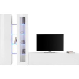 Home Affaire Wohnwand &raquo;Maruska&laquo; 1 Stk. tlg. wei&szlig; Holzwerkstoff B/H/T: 280cmcm x 180cmcm x 30cmcm