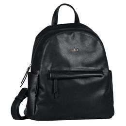 Gabor Damen Rucksack &raquo;Mina&laquo; aus weichem leichten Lederimitat, l&auml;ssig im praktischen Format schwarz B/H/T: 29cm x 30cm x 15cm