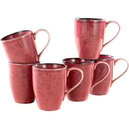 Creatable Becher &raquo;Kaffeebecher NATURE COLLECTION&laquo; Tassen Set, 6-teilig lila Steinzeug 6 Stk.