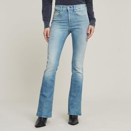 G-Star Raw G-Star Damen G-STAR Bootcut-Jeans &raquo;3301 Flare Wmn&laquo; aus Stretch-Denim blau 32, L&auml;nge 32