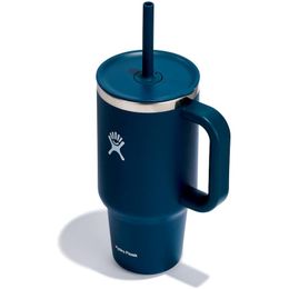 Hydro Flask Thermobecher &raquo;All Around Travel Tumbler in den Gr&ouml;&szlig;en 24 oz/ 32 oz / 40 oz&laquo; Thermo Cup mit Strohhalm, 709 ml/ 946 ml/ 1182 ml lila Edelstahl 29,34cm, 