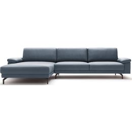 Creation BY ROLF BENZ Ecksofa &raquo;CR.450 elegantes Designsofa mit hohem Sitzkomfort&laquo; blau B/H/T: 294cm x 95cm x 178cm, Leder OSKAR, Recamiere links