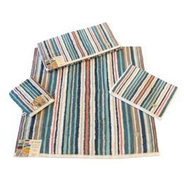 Ross Saunatuch &raquo;Multicolor&laquo; mit Streifen und gesticktem Ross-Emblem gr&uuml;n Frottier, Baumwolle B/L: 80cmx200cm, 1 Stk., Frottier