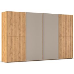 Rauch Schwebet&uuml;renschrank &raquo;Kleiderschrank Schrank Garderobe Schlafzimmerschrank SCALE-WOOD&laquo; edle geteilte Front in massiver Asteiche mit Glast&uuml;ren 
