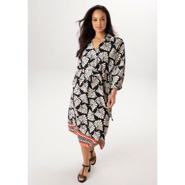 Aniston Plus Damen Aniston PLUS Blusenkleid mit G&uuml;rtel 52, N-Gr