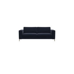 FLEXLUX 2,5-Sitzer &raquo;Fiore, super Sitzkomfort durch Kaltschaum,&laquo; breite Armlehnen, F&uuml;&szlig;e Alu+ Eiche blau 100% Polyester B/H/T: 196cm x 85cm x 92cm, 