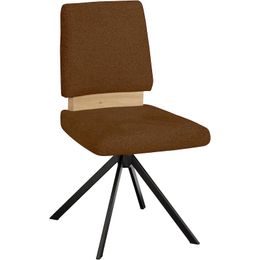massivline&more Drehstuhl &raquo;Br&uuml;gge 301&laquo; () 1 Stk. Holzwerkstoff, Metall, Stoff B/H/T: 48cm x 92cm x 59,5cm, 1 Stk., Microfaser Struktur (100% Polyester