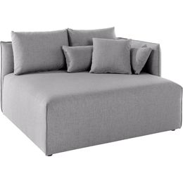 OTTO home Ottomane &raquo;N&ouml;re&laquo; kurzes Lounge-Modul - zum Zusammenstellen, Breite 138 cm, Tiefe 128 cm grau 100% Polyester B/H/T: 138cm x 86cm x 128cm, 