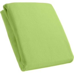 Kum Spannbettlaken &raquo;Mikrofaser-Fleece Spannbetttuch&laquo; bis ca. 25 cm Matratzenh&ouml;he, weich & kuschelig gr&uuml;n Microfaser-Fleece, Obermaterial: 100% 