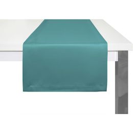 WIRTH Tischl&auml;ufer &raquo;NEWBURY&laquo; blau Baumwolle, Polyester B/L: 50cm x 150cm, eckig