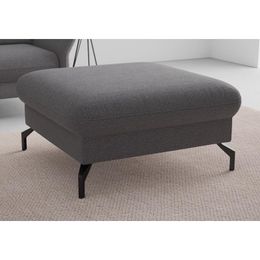 Sit & More sit&more Hocker &raquo;Fashion&laquo; inklusive Federkern, mit hochwertigen, schwarzen Metallf&uuml;&szlig;en braun B/H/T: 89cm x 45cm x 89cm, Chenille,mit Federkern