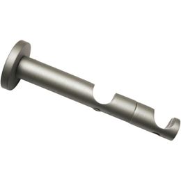 Gardinia Kombitr&auml;ger &raquo;Kira 2-Lauf offen&laquo; Serie Gardinenstange Kira silber L: 15cm