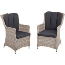 Garden Pleasure Gartensessel &raquo;DIJON&laquo; 1 Stk. tlg. grau B/H/T: 62cm x 93cm x 70cm
