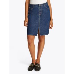 Tommy Hilfiger Damen Jeansrock &raquo;DNM KNEE STRAIGHT SKIRT RW ACE&laquo; mit Schlitz vorne, mit Nieten blau 34