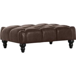 GUTMANN FACTORY Hocker &raquo;Amazonas, mit Anilinleder-Bezug, Breite 230 cm&laquo; Sitzpolsterung: formstabiler Poly&auml;therschaum braun B/H/T: 98cm x 35cm x 75cm, Anilinleder