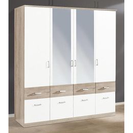 Rauch Kleiderschrank &raquo;Kleiderschrank Schrank Garderobe deckenhoher Schrank BREMEN&laquo; optional mit Spiegel, Breiten: 91/136/181 cm, H&ouml;he: 199 cm, in 