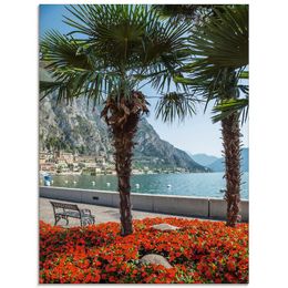 Artland Glasbild &raquo;Gardasee Limone sul&laquo; Europa 1 Stk. tlg. in verschiedenen Gr&ouml;&szlig;en bunt B/H/T: 45cm x 60cm, Glasbild Europa Hochformat, 1 Stk.