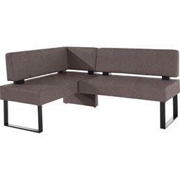 OTTO home Eckbank &raquo;Oliver mit Metallgestell, K&uuml;chenbank&laquo; verschiedene Bez&uuml;ge Cord Esszimmerbank OTTOs Choice braun Holzwerkstoff, Massivholz, 